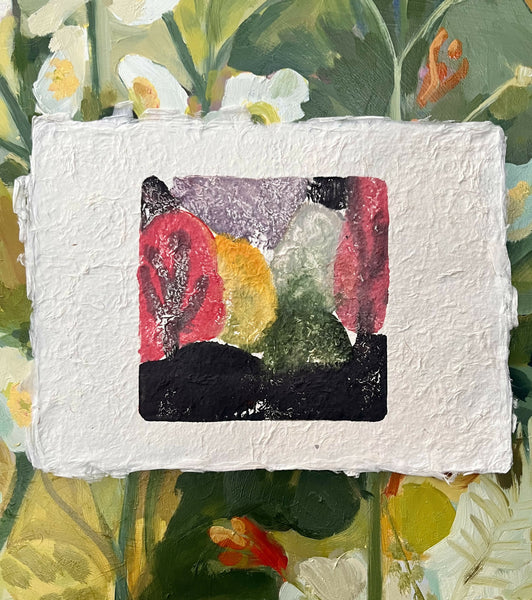 Autumn Trees III - Mono Print | Greeting Cards and Stationery
