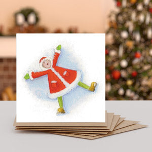 Snow Angel - Set of 6 Christmas Note Cards with Message