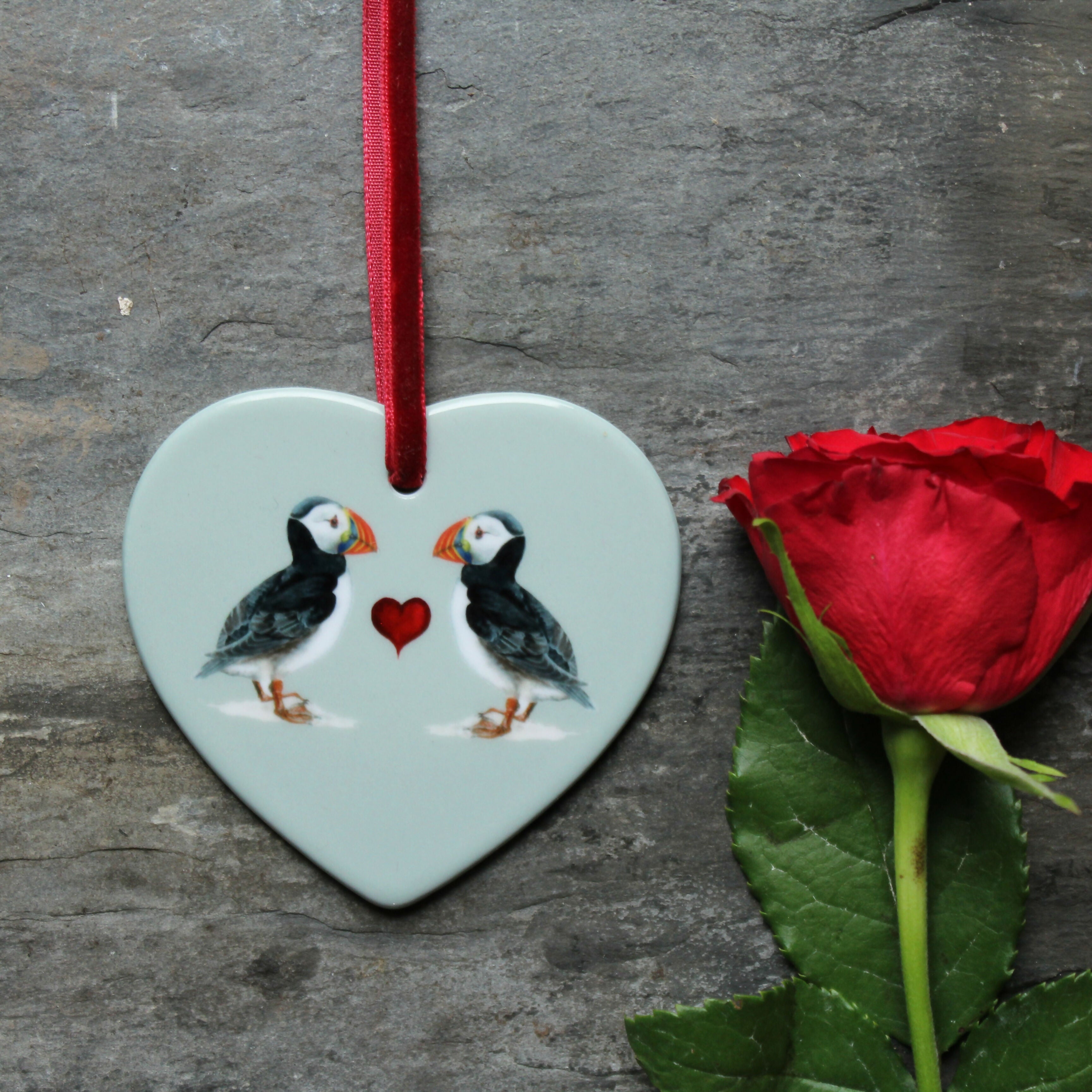 Puffins in Love - Valentine's Love Token | Greeting Cards and Stationery